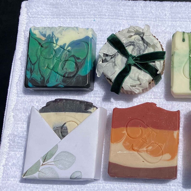 Variety Set of 9 Handmade Cold Process Soap Bars Reduced Soaps Bundled ...