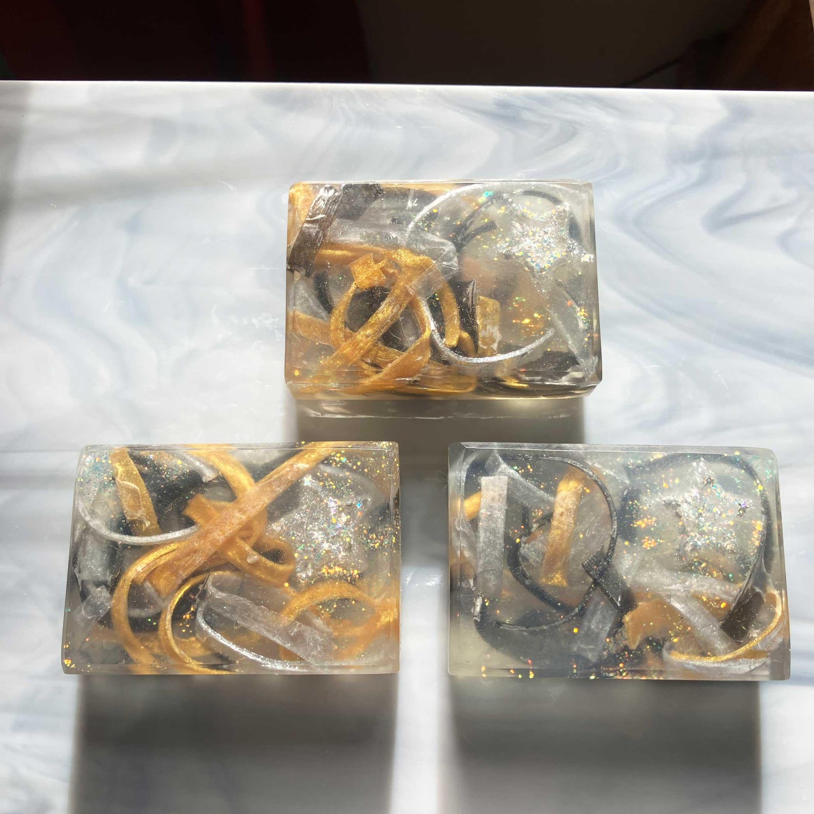New Year's Toast Handmade Glycerin Soap Bars Streamers Star Fragrance ...