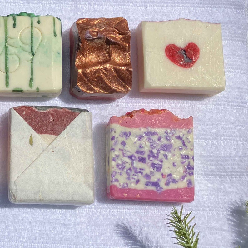Variety Set of 9 Handmade Cold Process Soap Bars Reduced Soaps Bundled ...