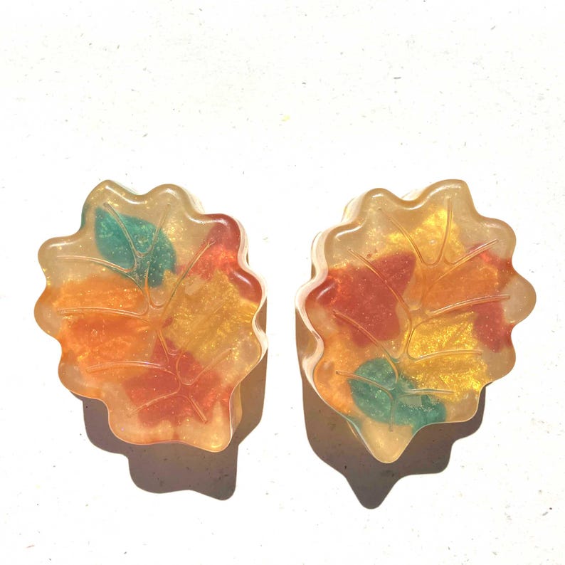Autumn Leaves Handmade Soaps Beautiful Colorful Fall Leaf Bars Guest ...