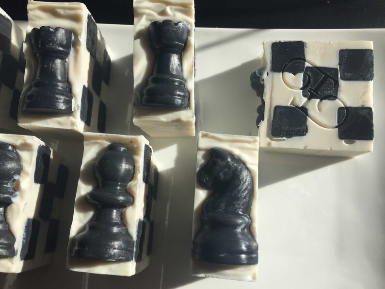 Bogart Chess Handcrafted Soap Bars Black White Artisan Soaps Masculine ...