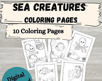 Kids Mermaid Coloring Book Underwater Adventures Coloring - Etsy