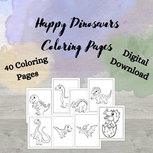 40 Happy Dinosaurs Coloring Pages | Dinosaur Games and Activities ...