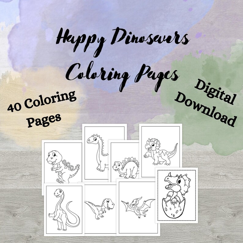 40 Happy Dinosaurs Coloring Pages | Dinosaur Games and Activities ...
