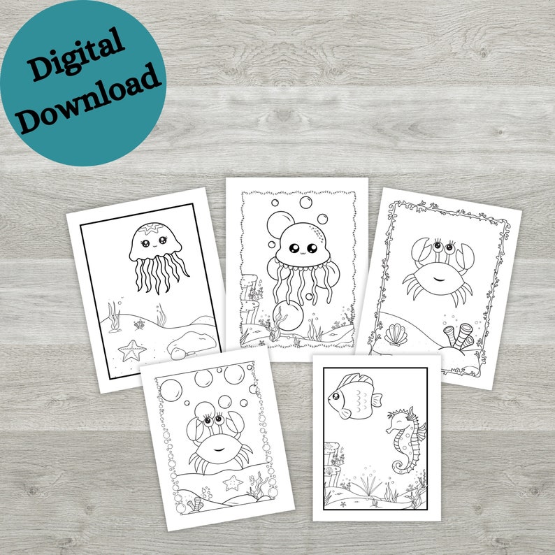 Under the Sea Coloring Pages Printable, Sea Creatures Coloring Pages ...