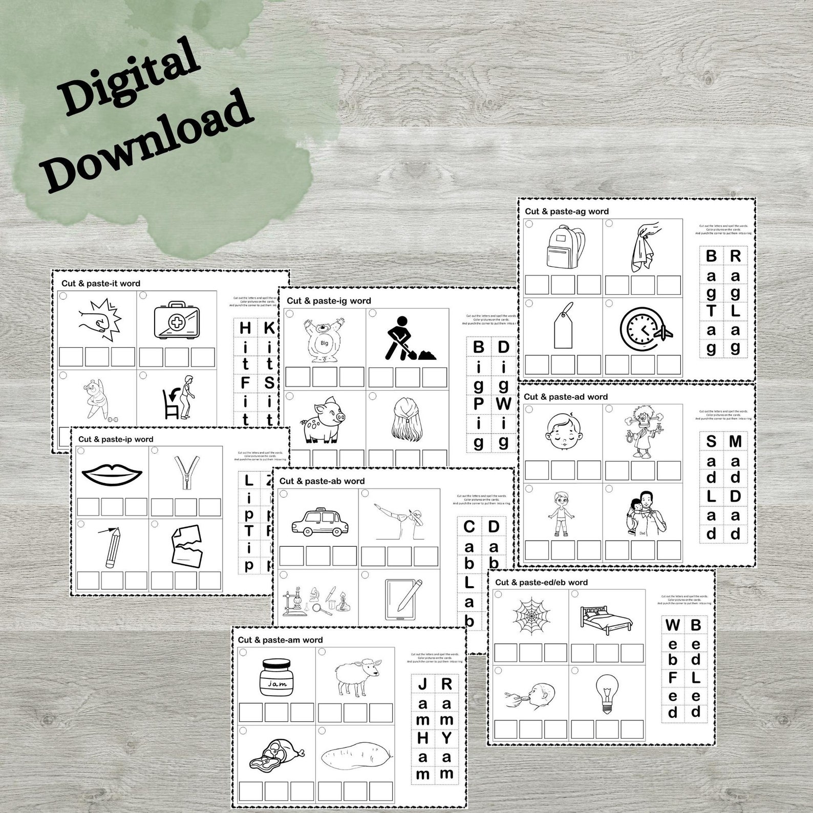 Learn to Read CVC Words Kids Activities Short Vowels - Etsy