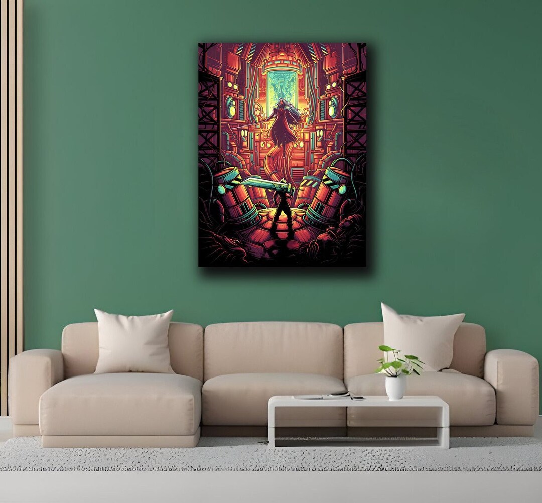 Final Fantasy Canvas Art Work Poster, Mans Cave Wall Art, Game Room ...