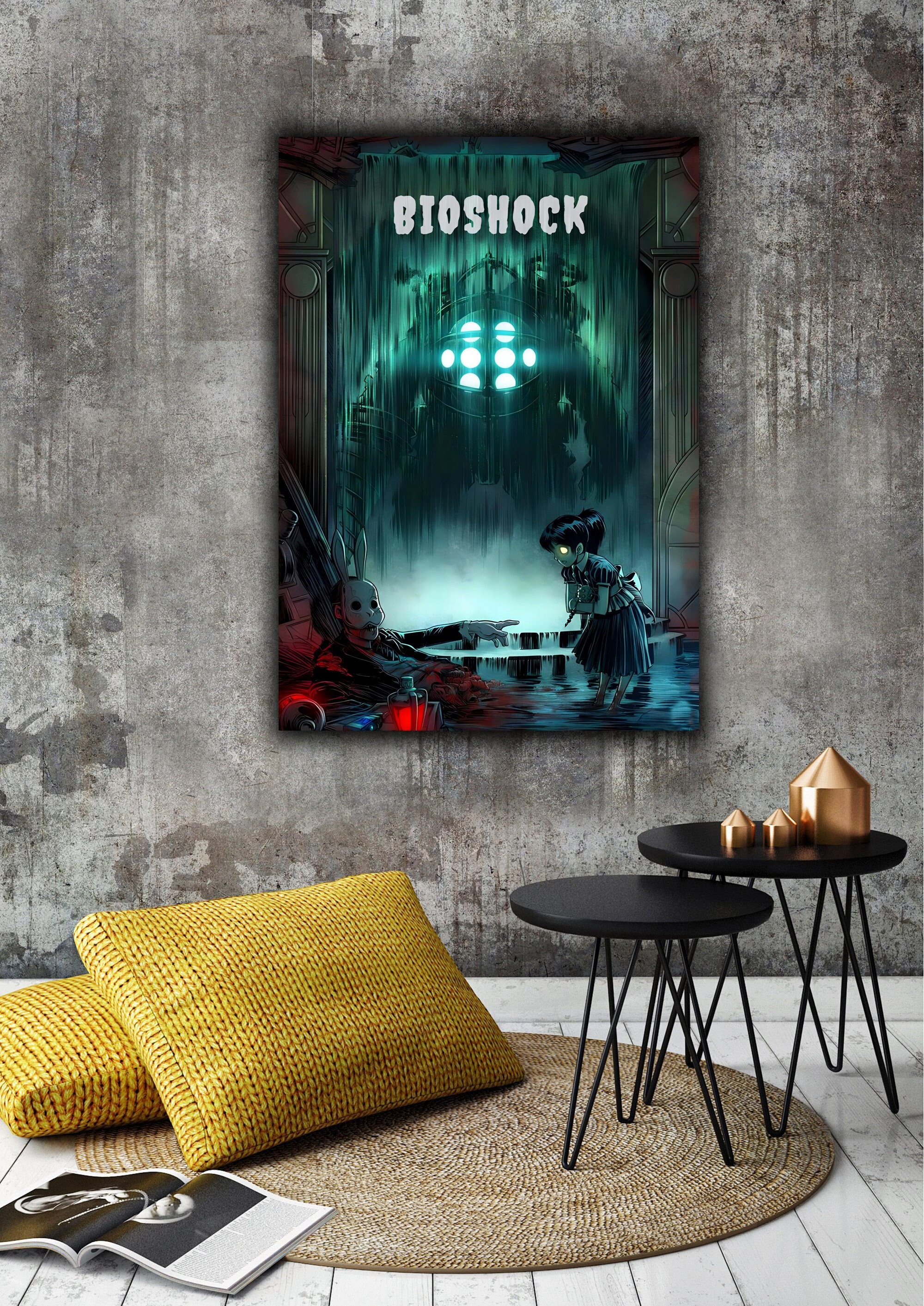 Bioshock Video Game Canvas Poster, Play Room Wall Decor, Game Room Wall ...