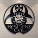 Resident Evil Vinyl Record Wall Clock, Video Game Fan Art, Kitchen Wall ...