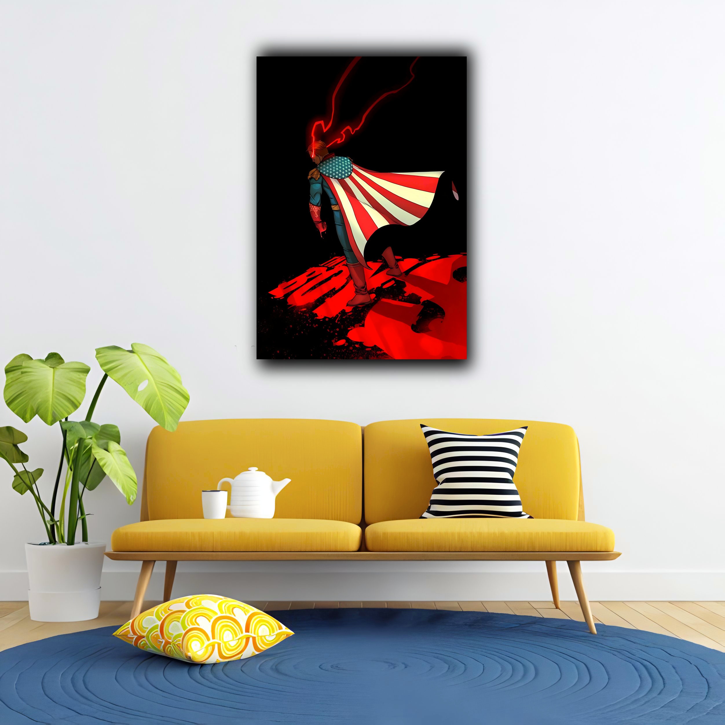 Homelander Canvas Poster, Bedroom Wall Art, TV Show Custom Fan Art ...