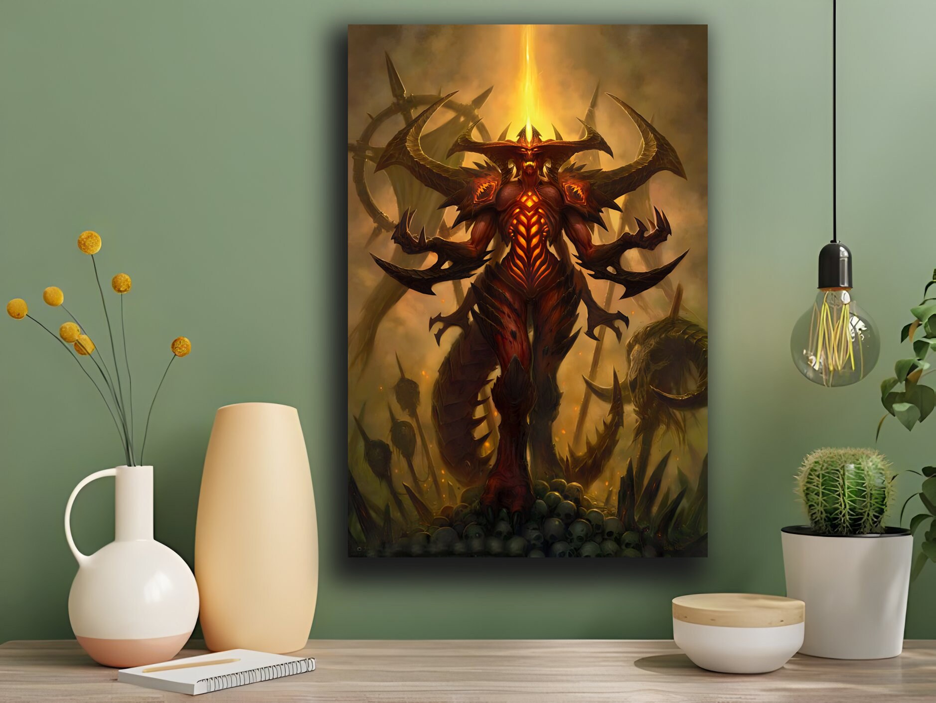 Diablo Lilith Canvas Poster, Bedroom Wall Art, Custom Fan Art, Birthday ...