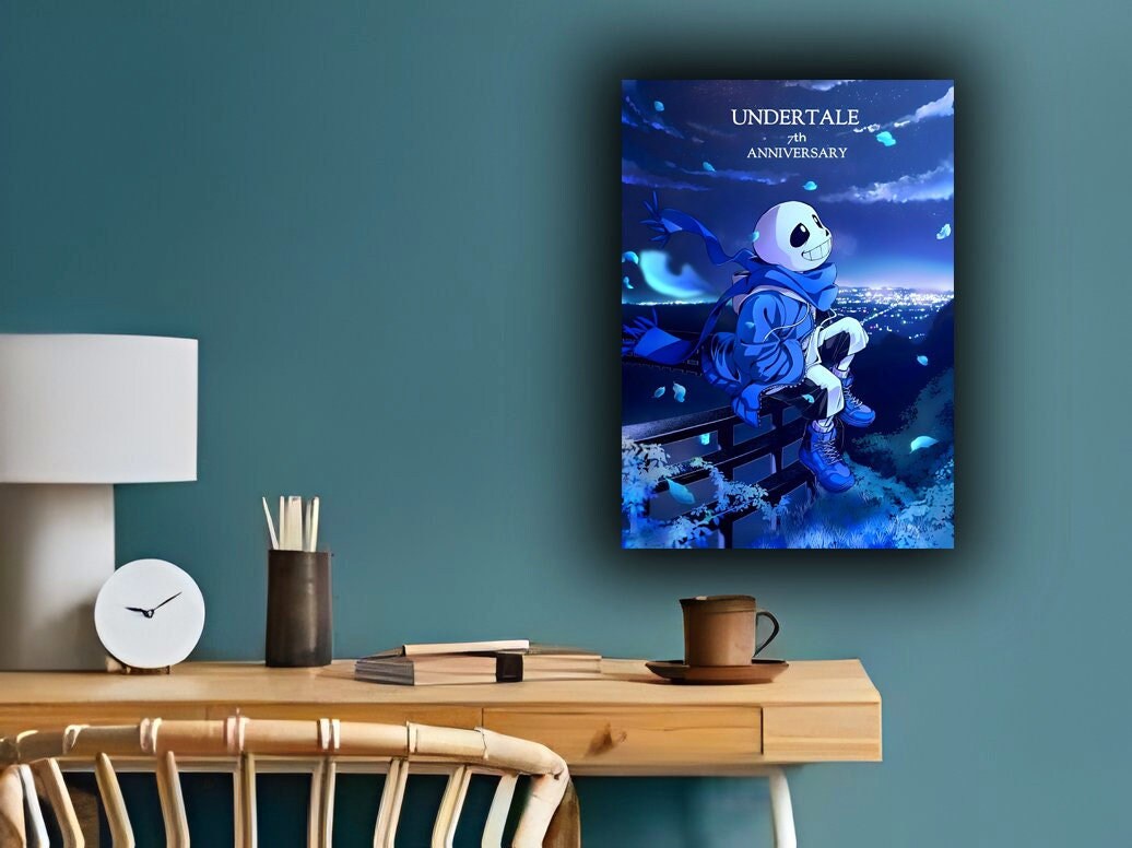 Undertale Video Game Canvas Print, Modern Wall Art Poster, Game Room ...
