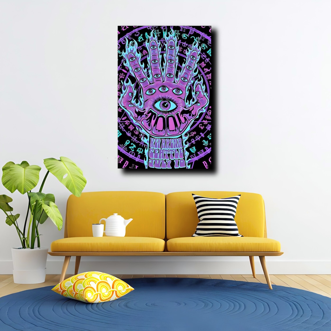 Hand Drawn Wall Art, Canvas Poster, Tool Rock Band Wall Art, Tool Rock ...