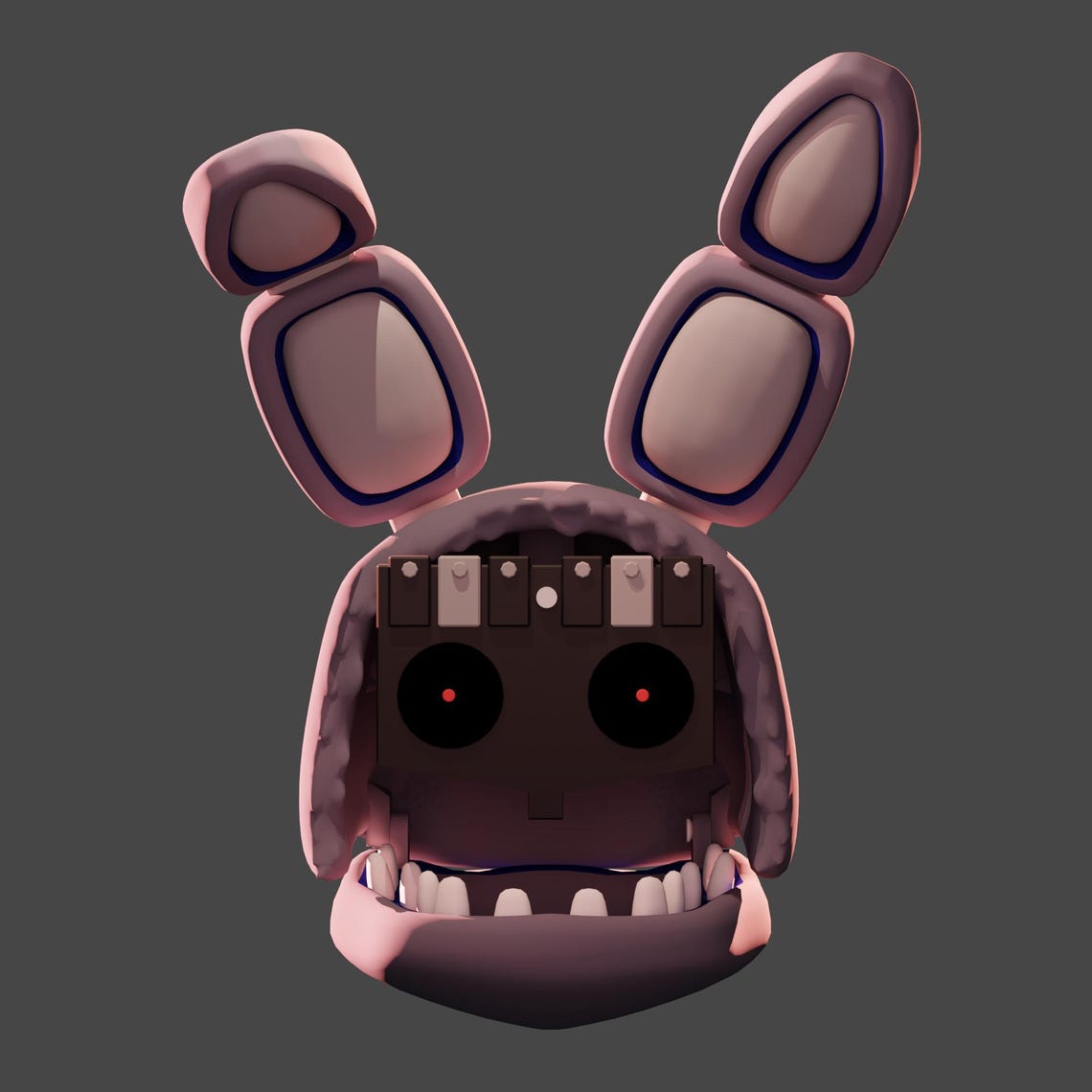 Máscara de Bonnie Withered de FNAF, modelo 3D: accesorio de cosplay de ...