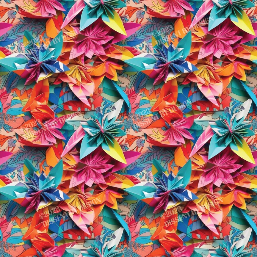 Origami Colors Digital Paper Pack - Origami Backgrounds - Colorful ...