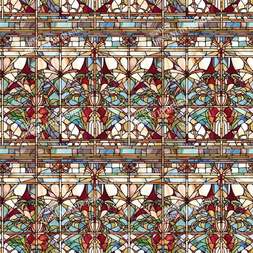 Stained Glass Digital Paper Pack - Stained Glass Backgrounds - Stained ...