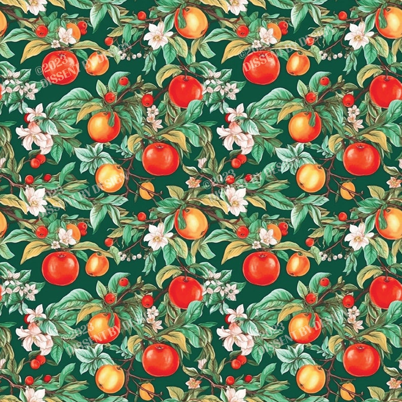 Vibrant Fruit Digital Paper Pack - Painted Fruit Backgrounds - Fruit ...