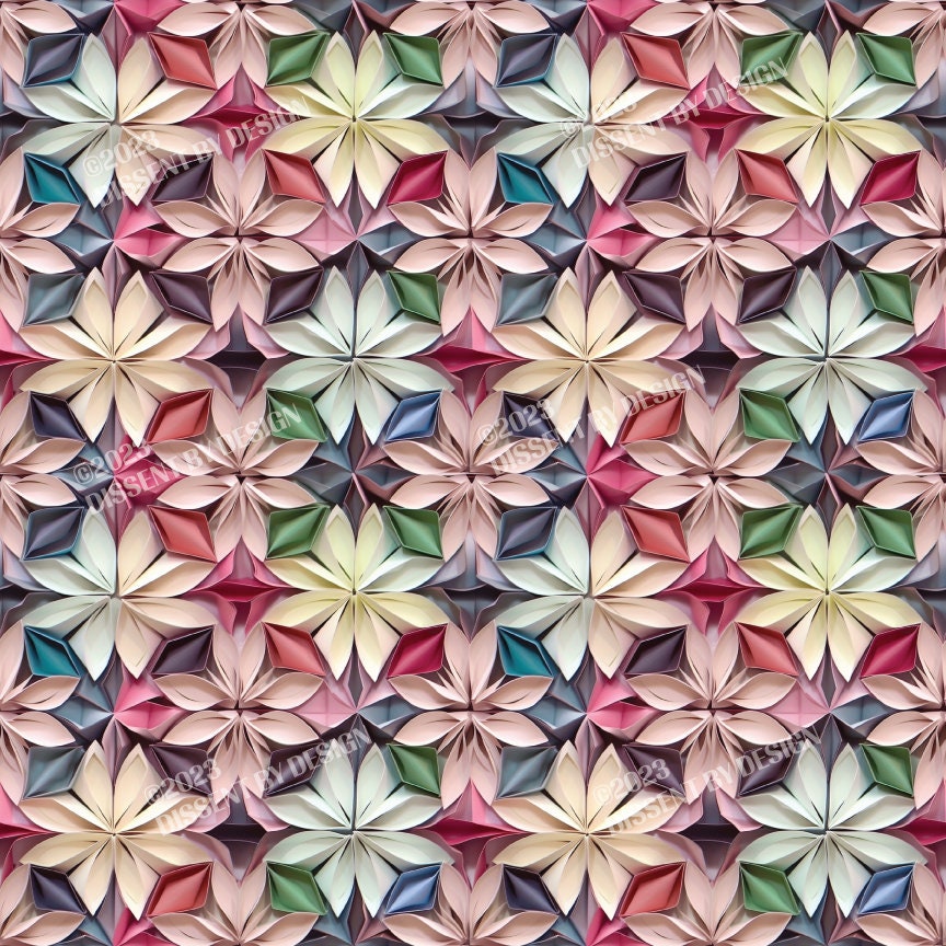 Origami Colors Digital Paper Pack - Origami Backgrounds - Colorful ...