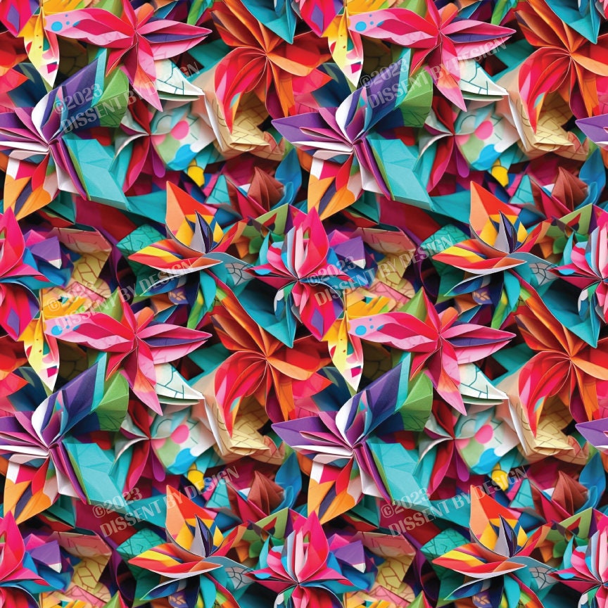 Origami Colors Digital Paper Pack - Origami Backgrounds - Colorful ...