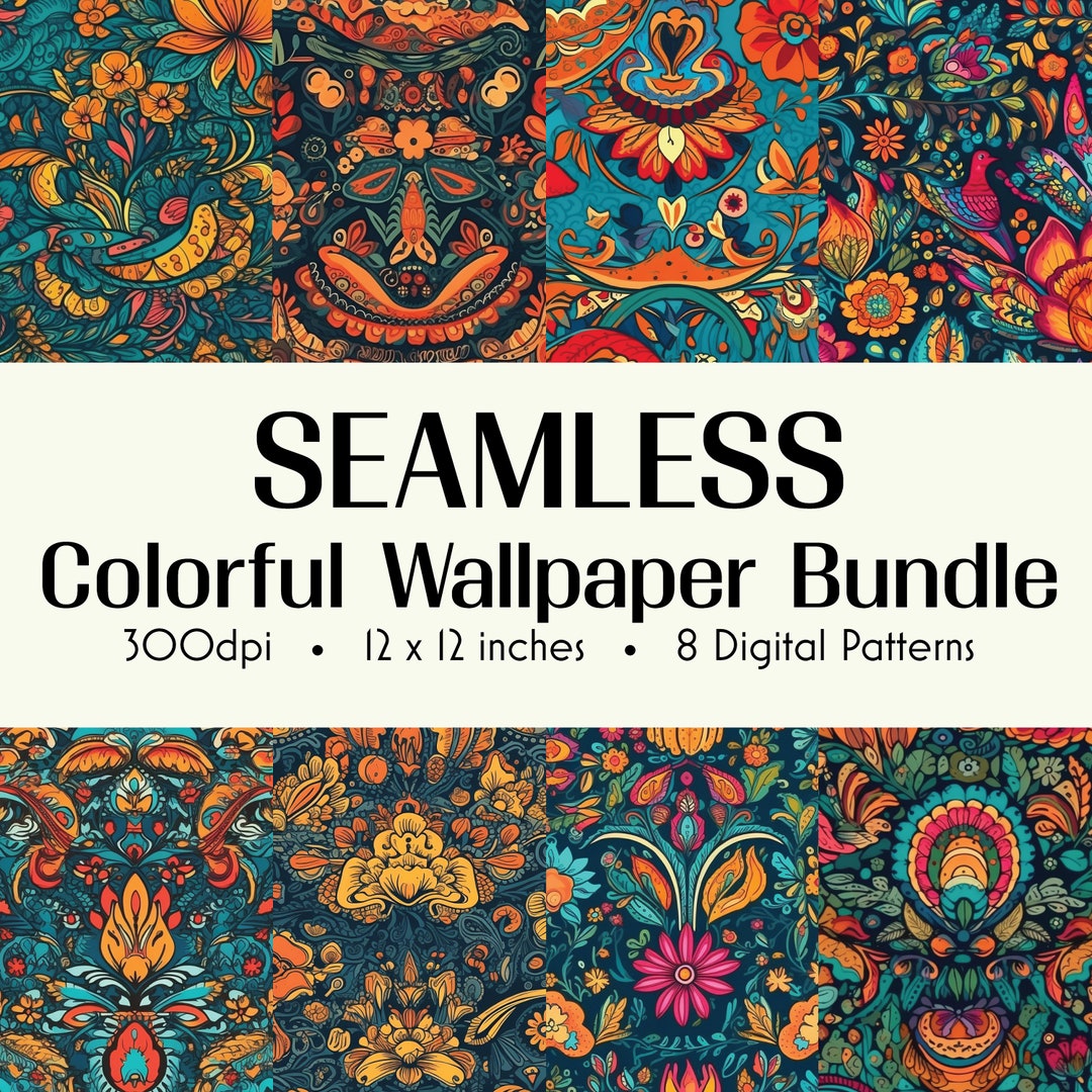 Colorful Wallpaper Digital Paper Pack Wallpaper Backgrounds Colorful ...