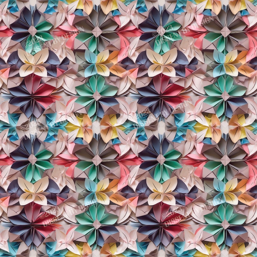 Origami Colors Digital Paper Pack Origami Backgrounds Colorful Craft ...