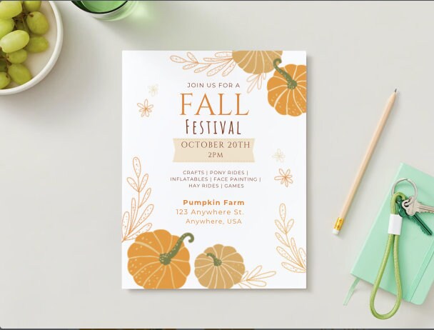 Fall Festival Fun Flyer - Etsy
