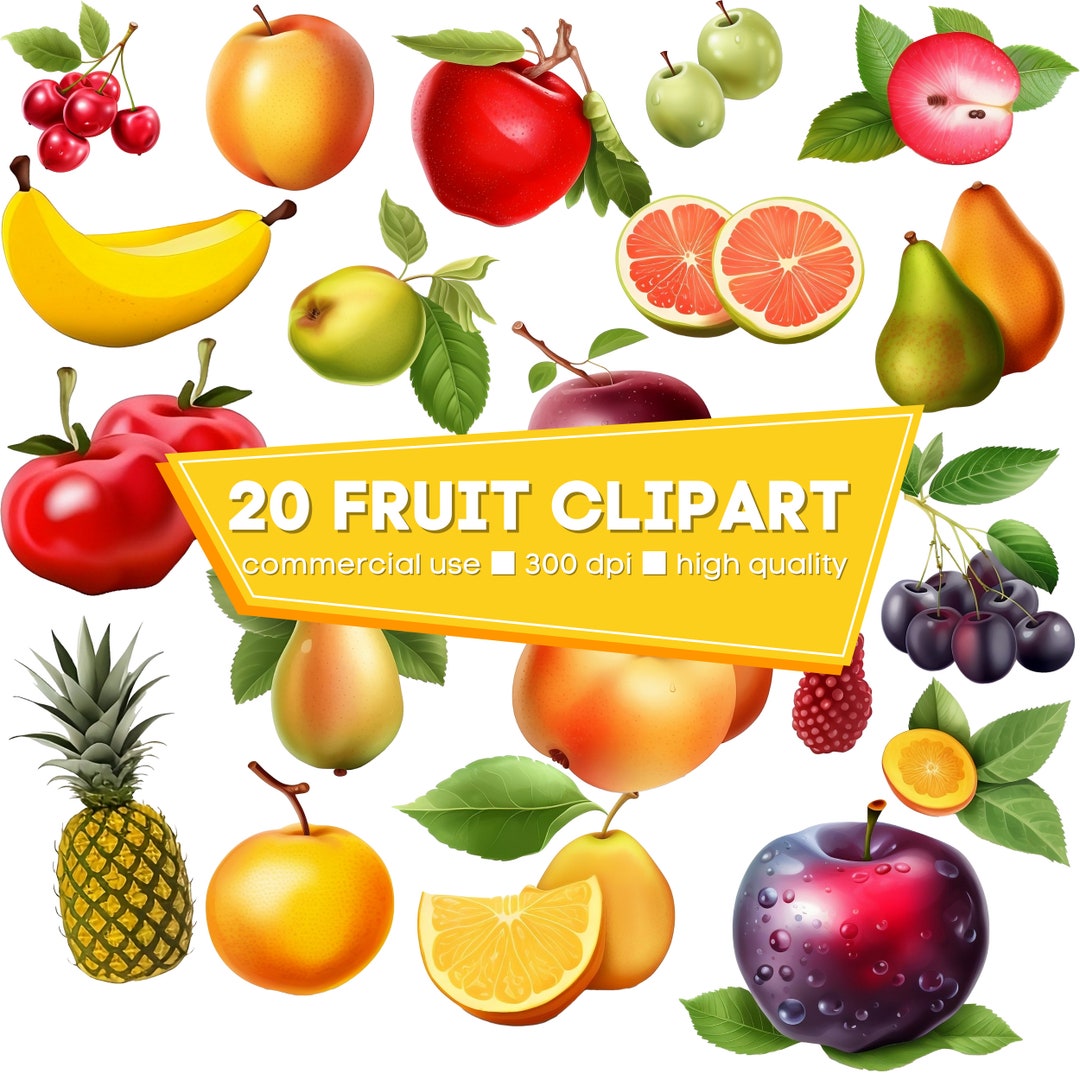Premium Fruit Cliparts With Transparent Background - High Resolution ...