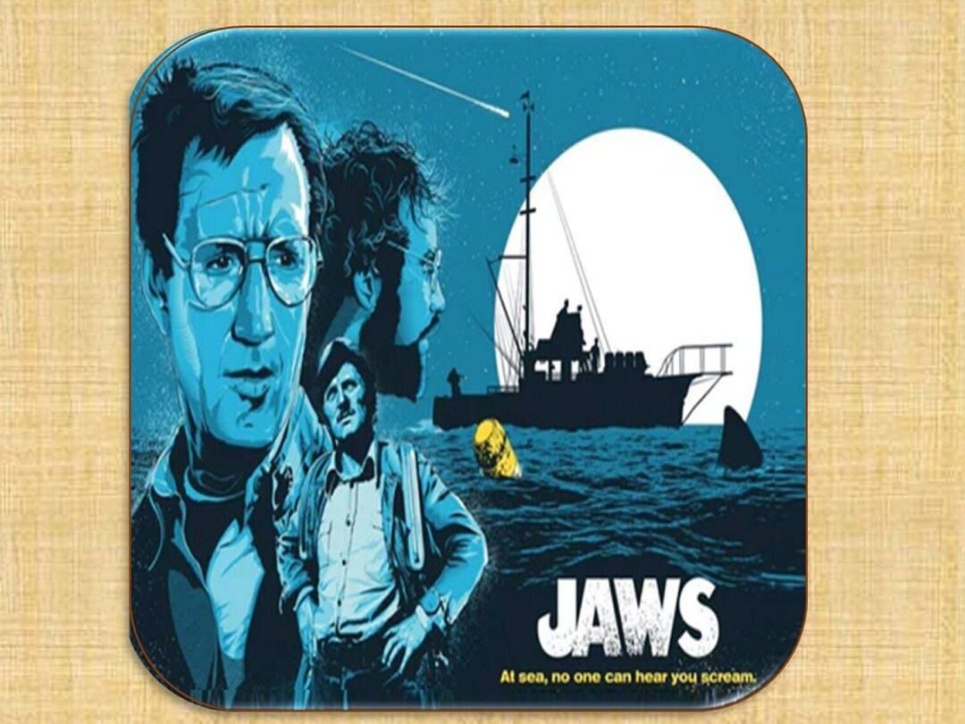 Jaws Inspired Coaster, Roy Scheider, Richard Dreyfuss, Robert Shaw. - Etsy