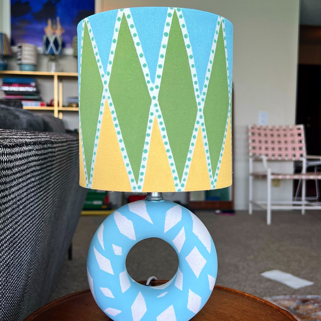 Turquoise Donut Dream Lamp - Hand Painted Shade and Base Inspired by ...