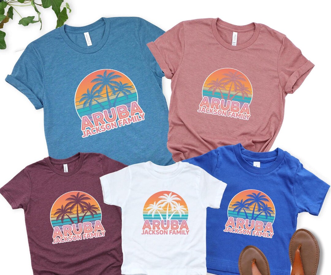 Custom Aruba Family Vacation Shirts: Matching Tropical Beach Tees - Etsy