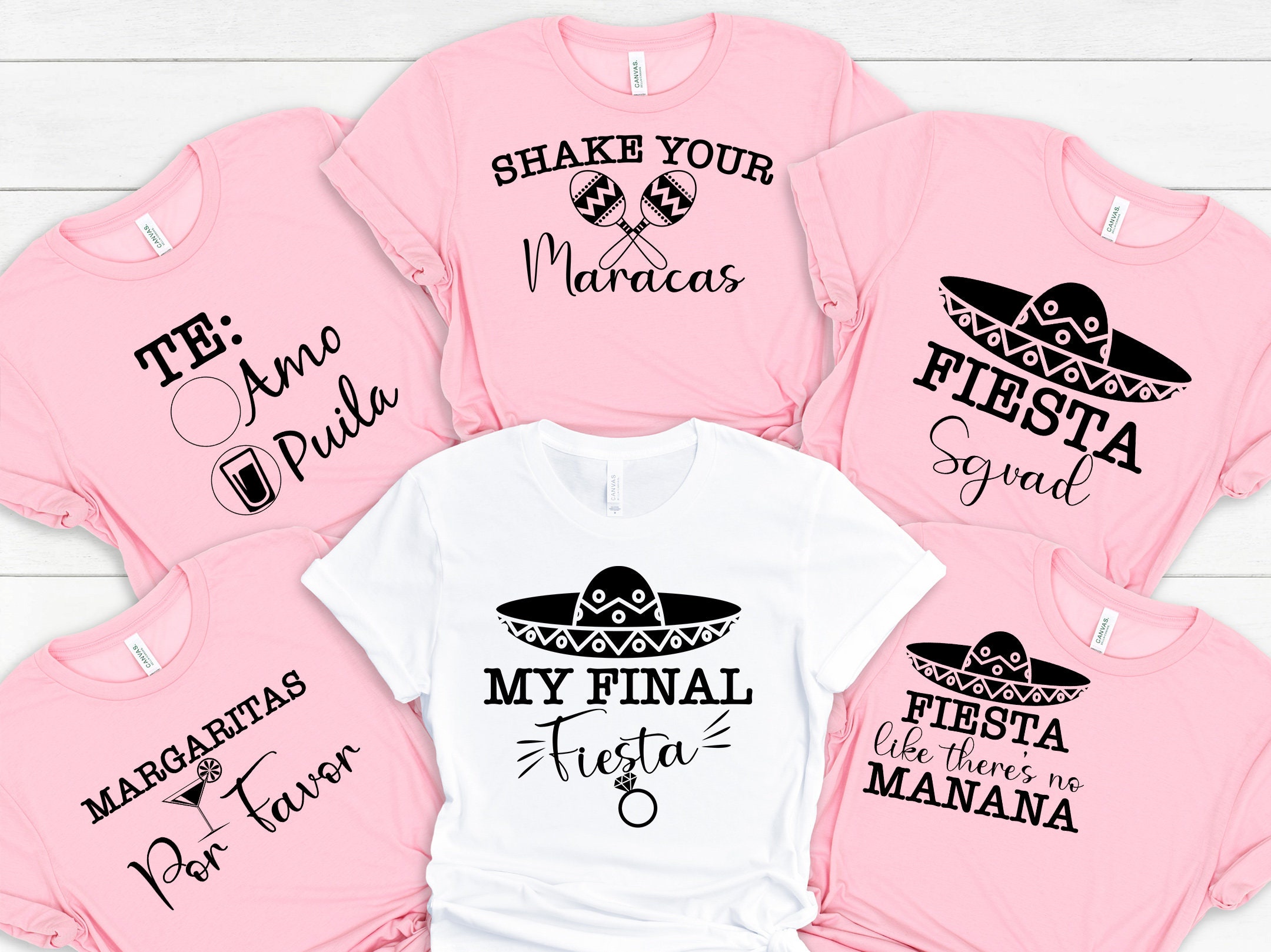 Fiesta Bachelorette Party Shirts Final Fiesta Shirts Mexico - Etsy