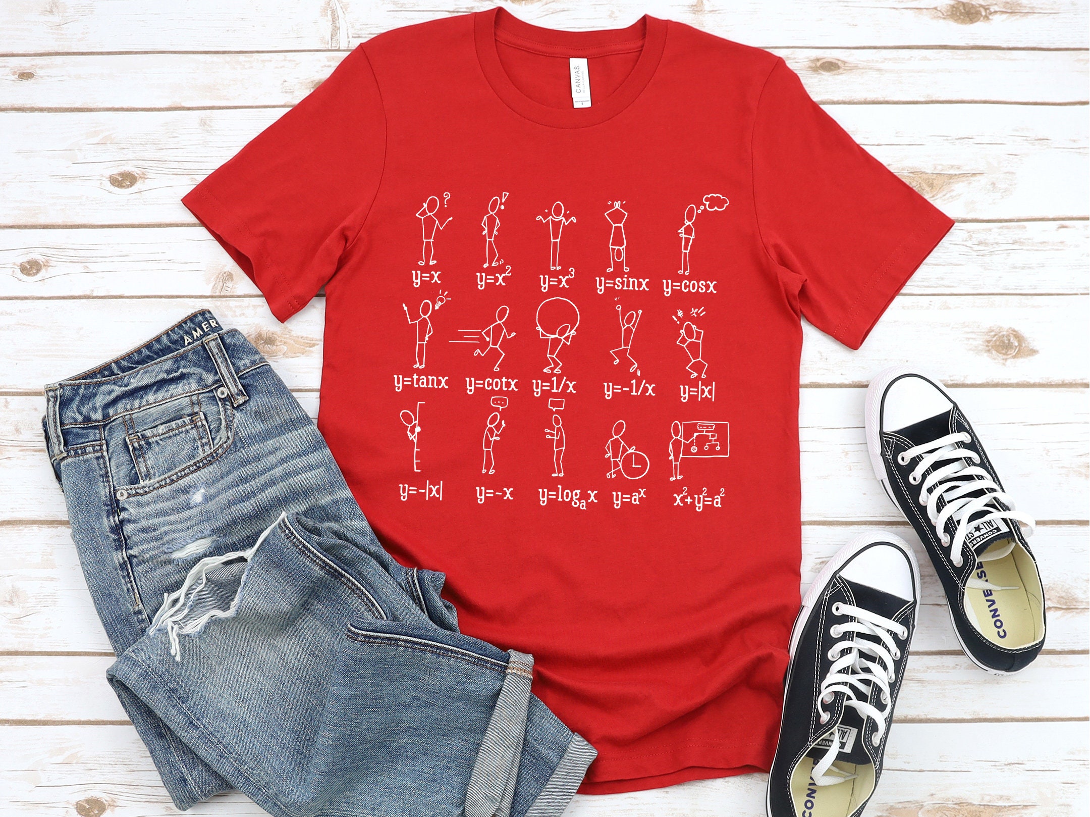 Funny Math Teacher Shirtstick Figure Shirtmath Lover - Etsy