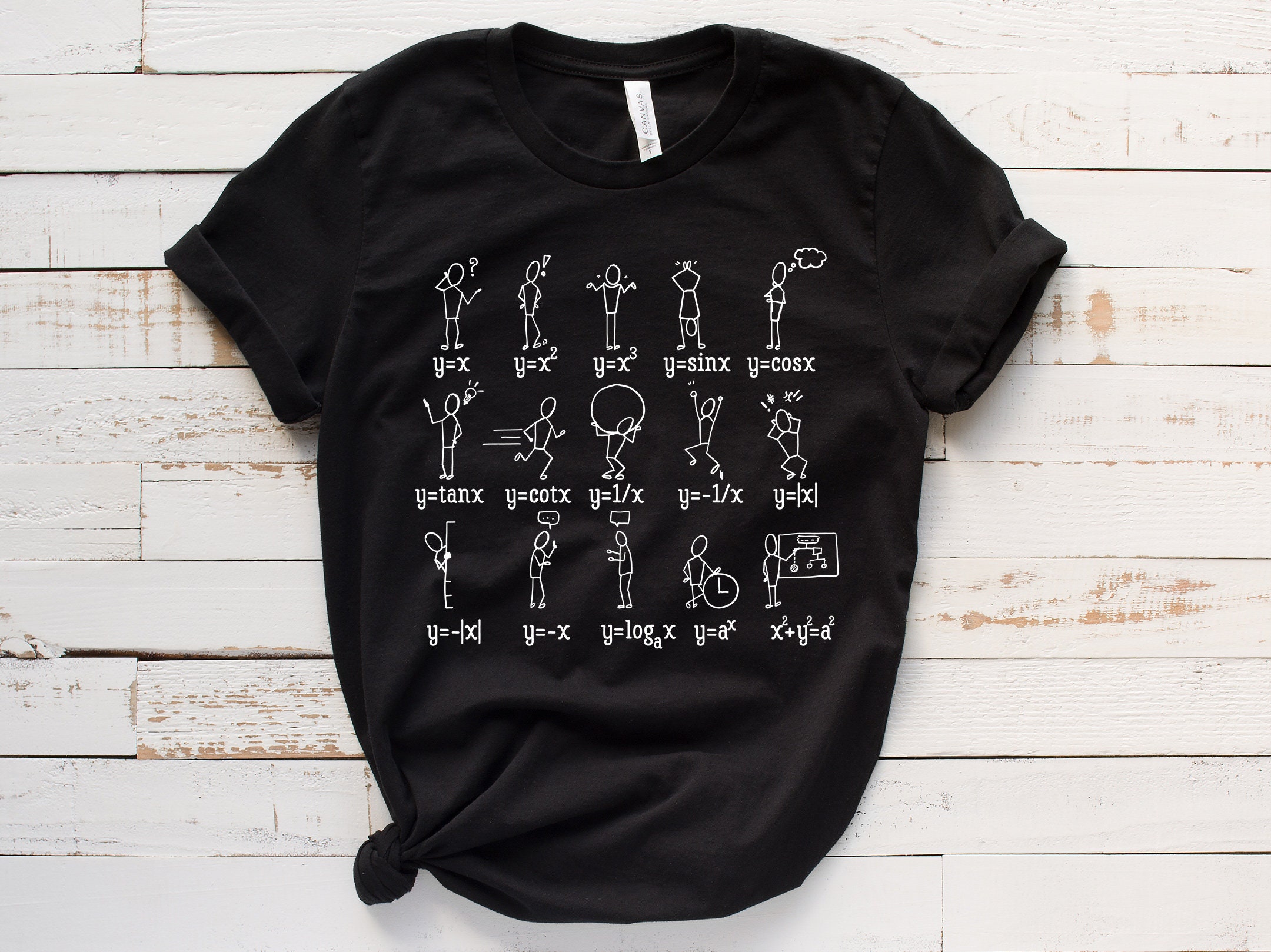 Funny Math Teacher Shirtstick Figure Shirtmath Lover - Etsy