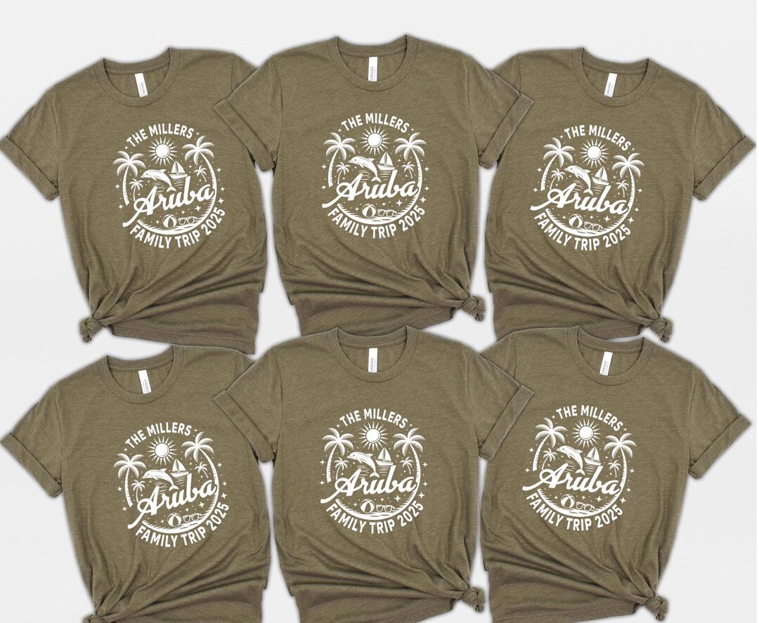 Personalized Aruba Shirts for Families, 2025 Cruise Matching Tee ...