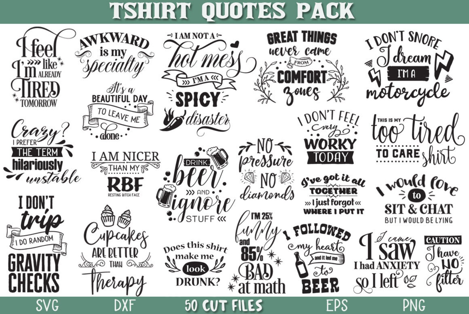 The Ultimate Collection of 50 Funny T-shirt Designs - Etsy
