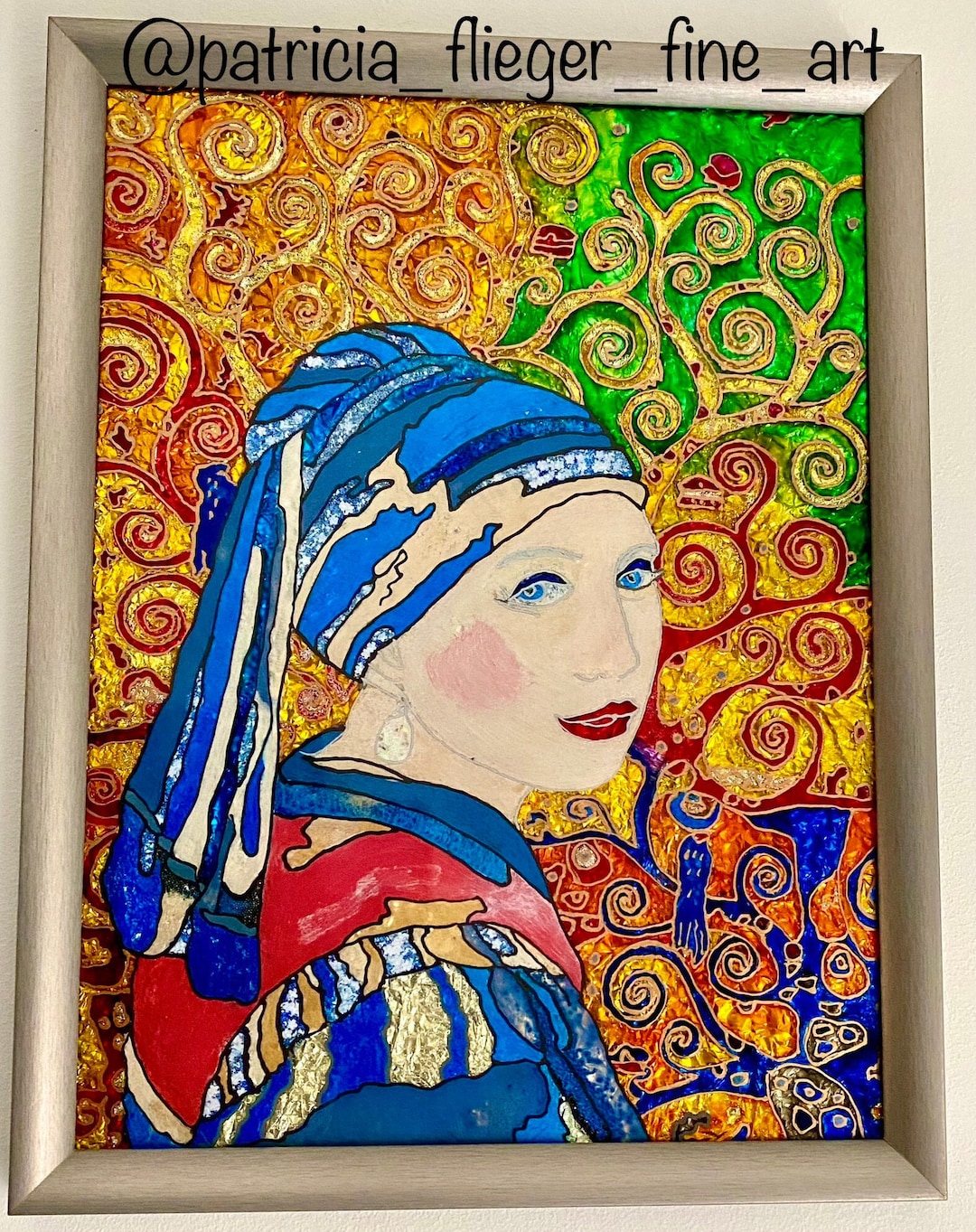 Vermeer Meets Klimt, La Fille à La Perle, Tree of Life - Etsy