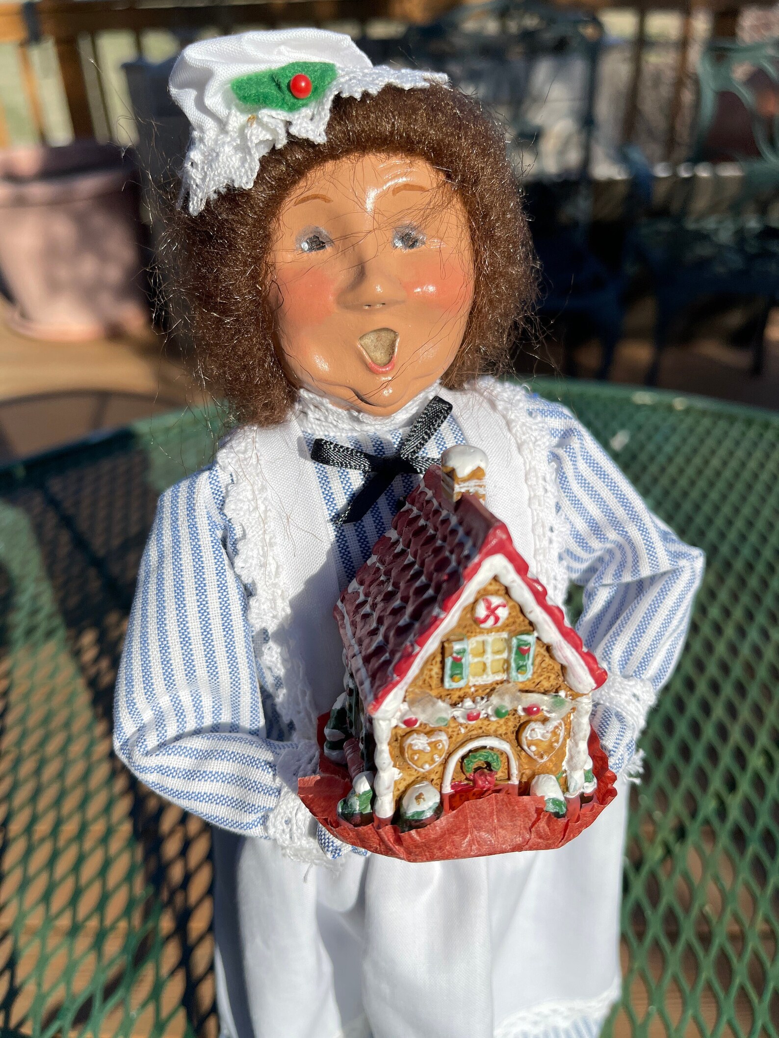 Caroler With Gingerbread House, Byers' Choice Art Doll, Vintage, 1997 ...
