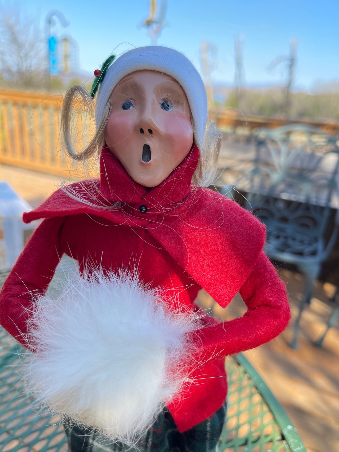 Woman Caroler, Caroler, Byers' Choice Art Doll, Vintage, 1991 - Etsy