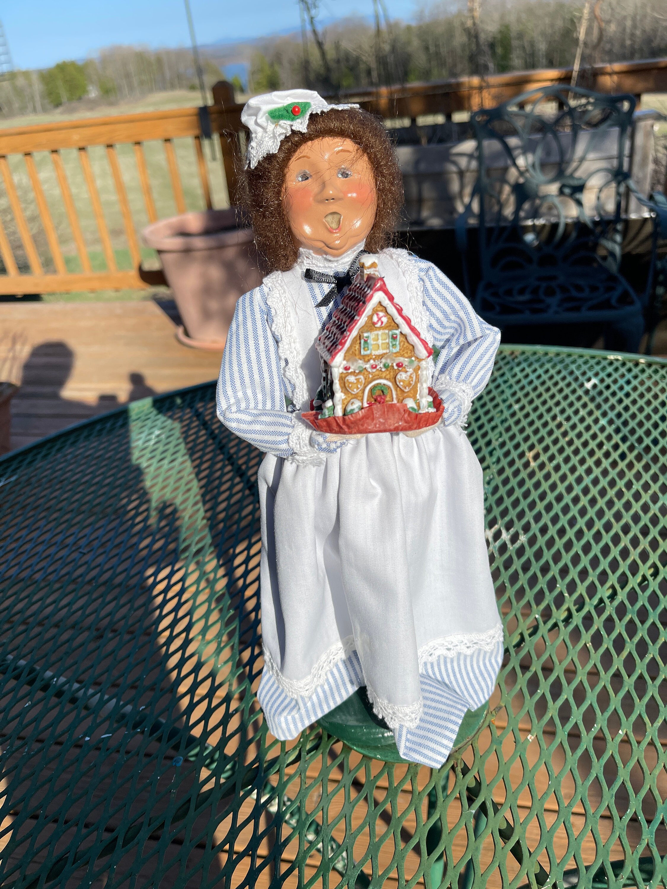 Caroler With Gingerbread House, Byers' Choice Art Doll, Vintage, 1997 ...