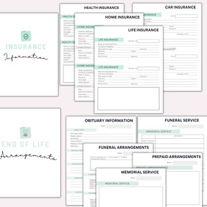 Fillable Emergency Binder Printable End of Life Planner Just in Case ...