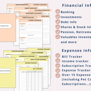 Emergency Binder Planner Fillable Printable PDF, Life Binder, End Life ...