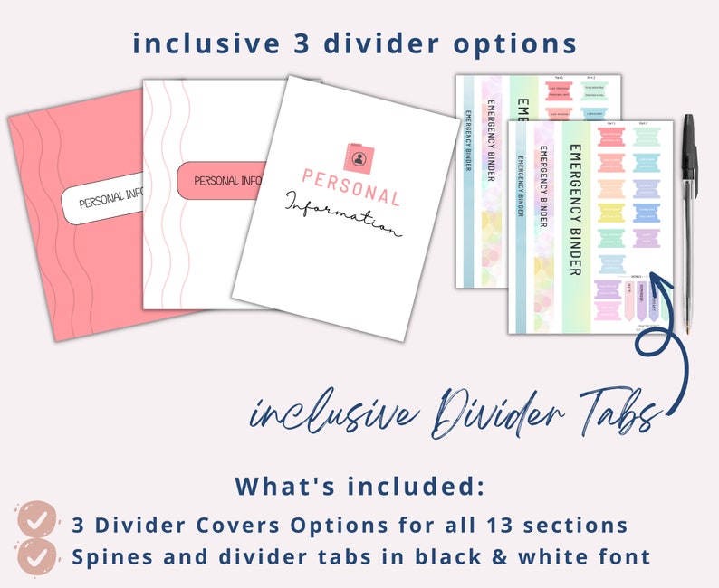 Emergency Binder Planner Fillable Printable PDF Life Binder - Etsy