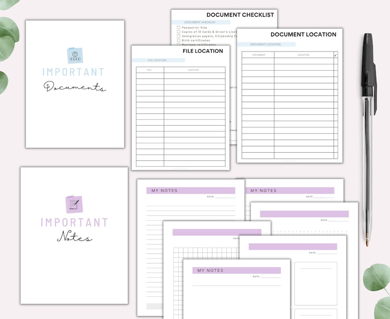 Fillable Emergency Binder Printable End of Life Planner Just in Case ...