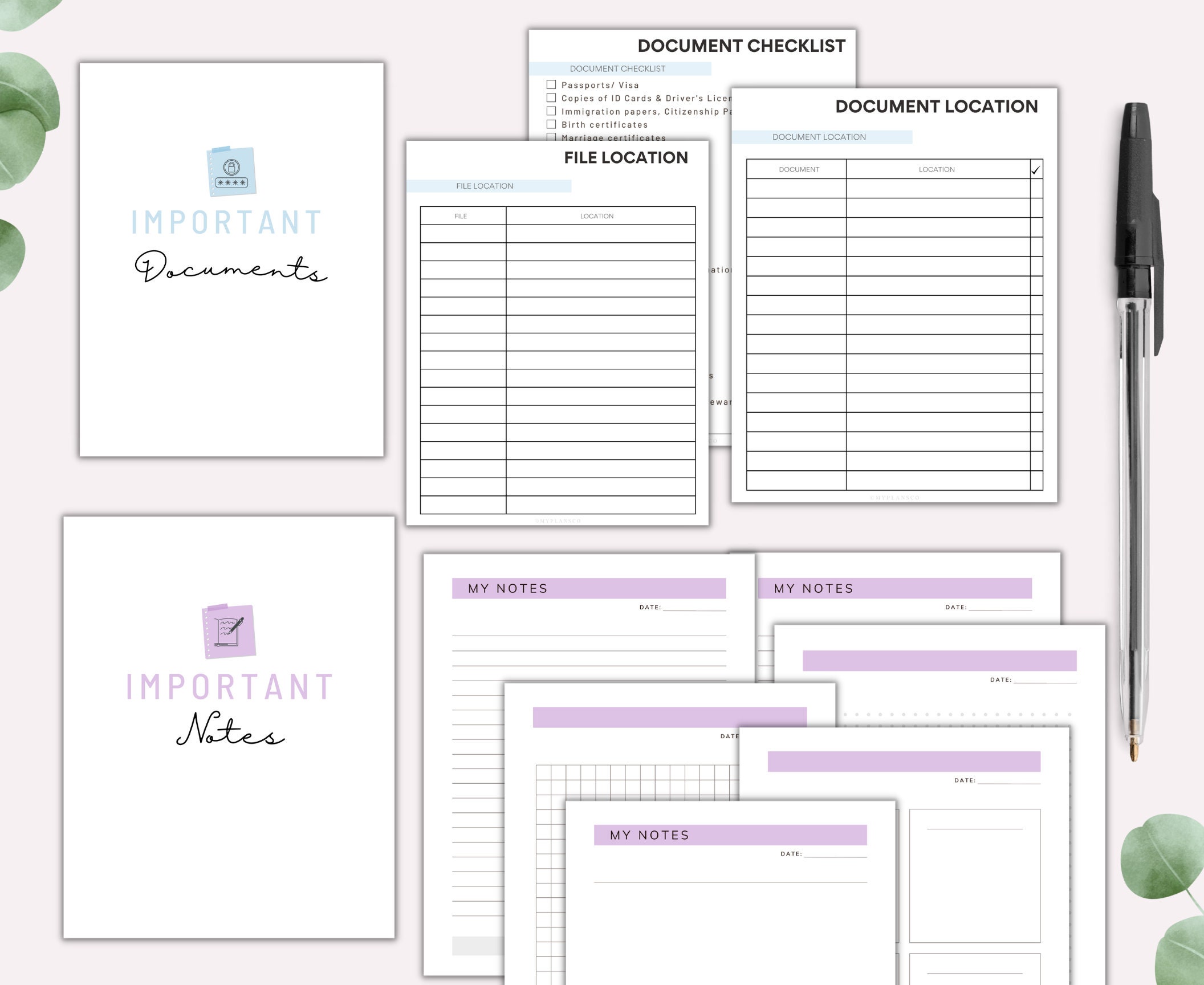 Fillable Emergency Binder Printable End of Life Planner What If Binder ...