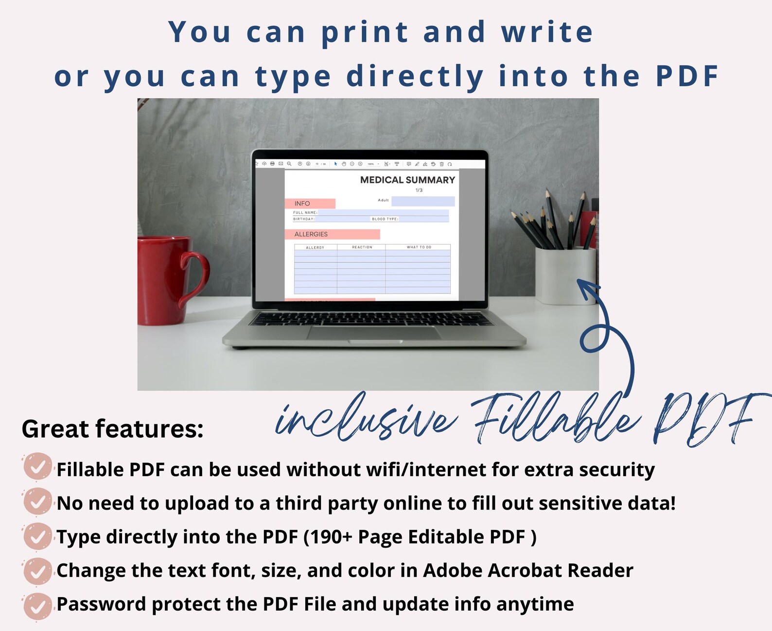 Editable Emergency Binder, Just in Case Binder, Emergency Planner, End ...