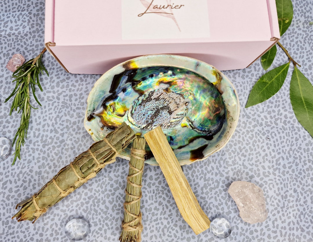 Wellness Fumigation Kit Abalone Shell Fumigation Sticks Bay Leaf Pine ...