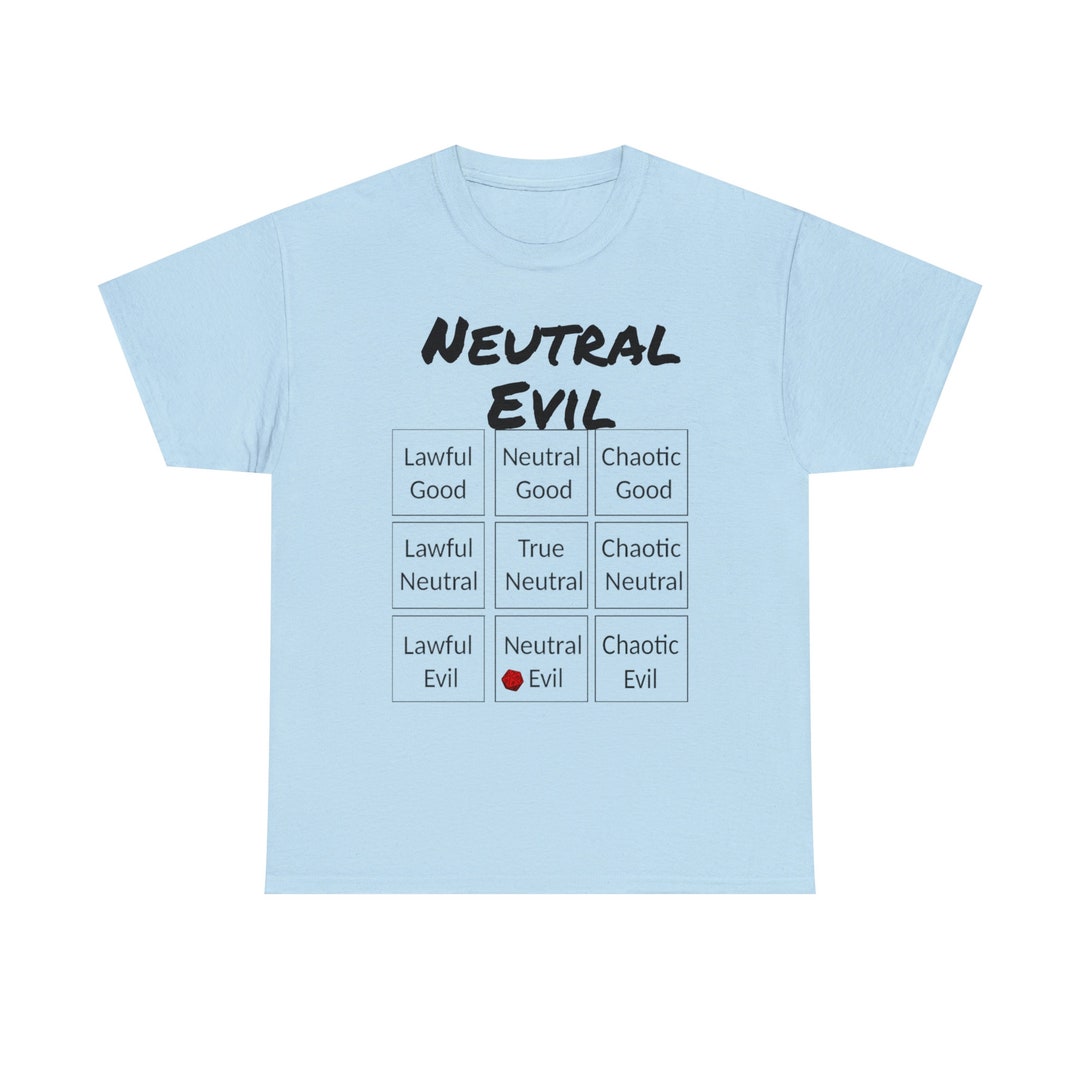 Neutral Evil, Alignment, Dungeons and Dragons, DND, Dnd, D&D, Unisex ...