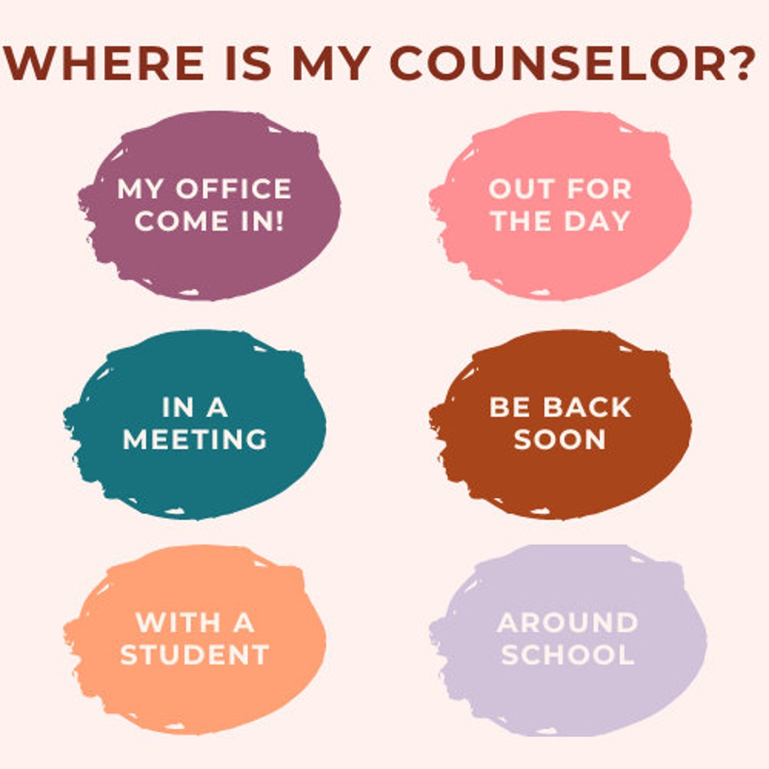 Where is My Counselor? Door Sign - Etsy