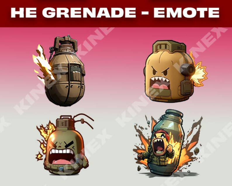 HE Grenade Twitch / Youtube / Discord Emotes - Etsy Australia