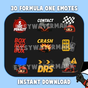 Twitch Emotes F1 Racing Set – 31 Custom Emotes for Twitch, Youtube ...